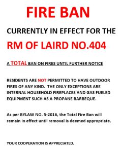 RM of Laird – the RM is agricultural based…