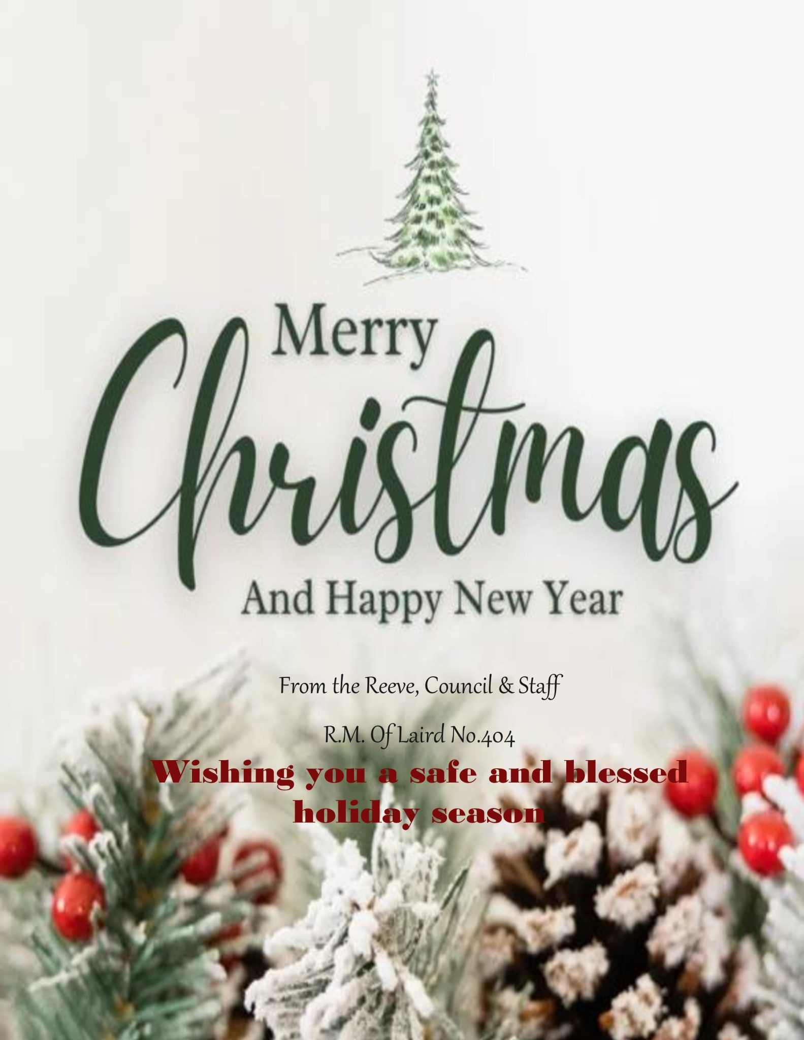 RM of Laird – the RM is agricultural based…